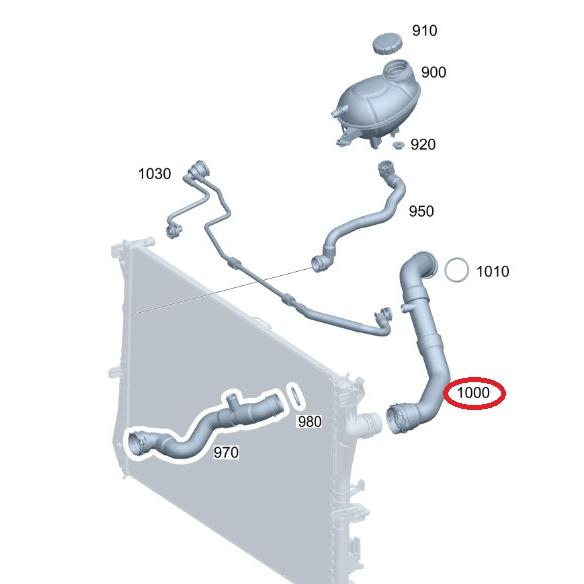 Mercedes-Benz ベンツ ラジエター アッパーホース クーラントホース Eクラス W213 C238 GLC X253 ...