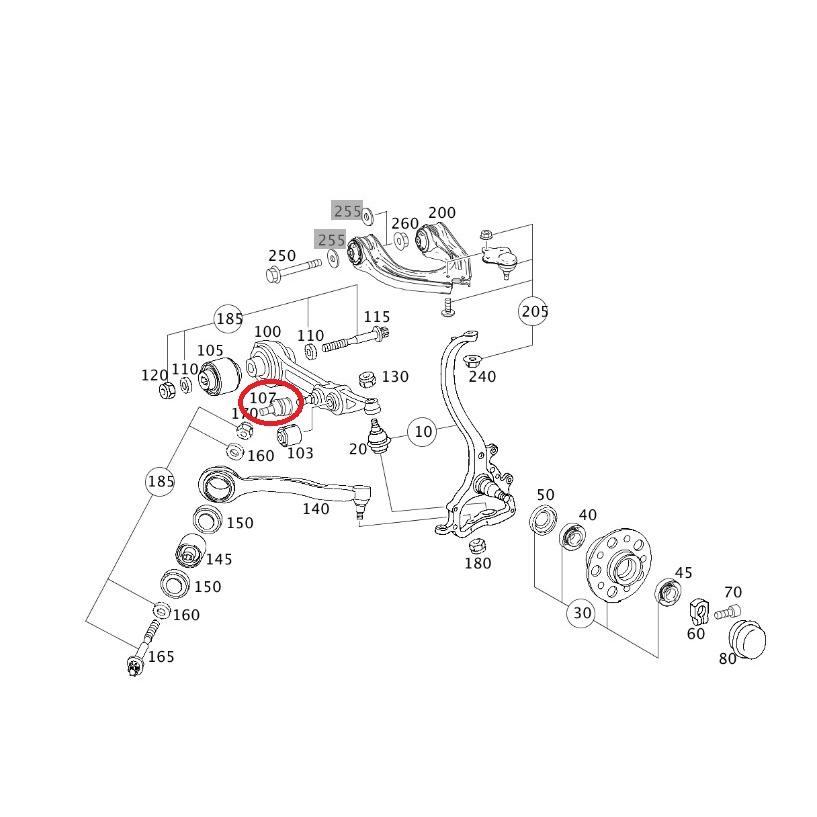 ベンツ フロント ロアアームボールジョイント C219 W211 W220 R129 R230 R231 左右共通 片側分 1個 2113230068 LEMFORDER製 : 2166702 ...