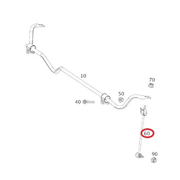 Mercedes-Benz 【取り寄せ商品】ベンツ Sクラス W222 C217 リア スタビリンクロッド スタビライザー リンク 右 ...