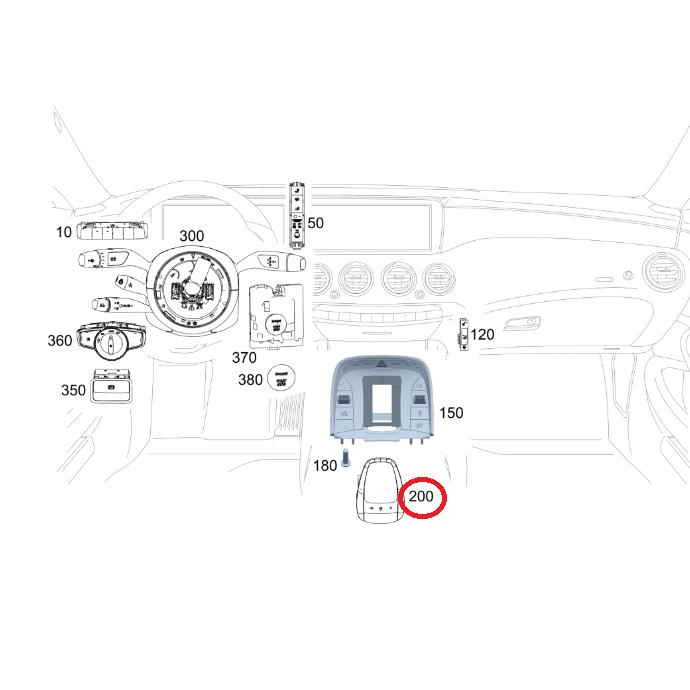 Mercedes-Benz（メルセデス・ベンツ） ベンツ タッチパッドコンビネーションスイッチ Sクラス W222 C217 ...