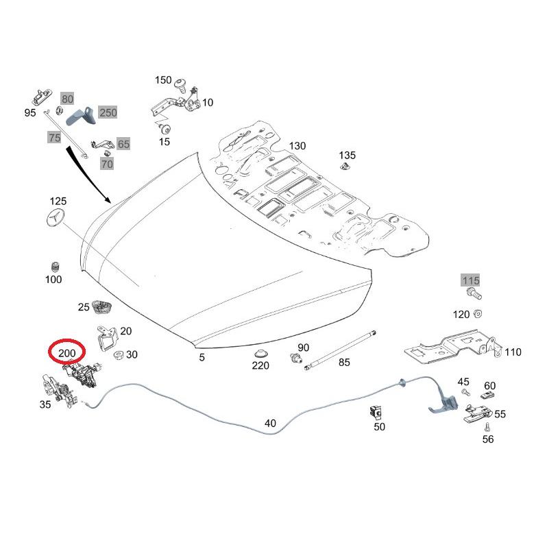 Mercedes-Benz ベンツ フードロック ボンネットロックスイッチ リミットスイッチ W117 W156 W176 W246 W447 ...