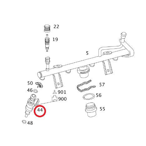 Mercedes-Benz（メルセデス・ベンツ） ベンツ フューエルインジェクター インジェクションノズル 噴射ノズル W203 W204 ...