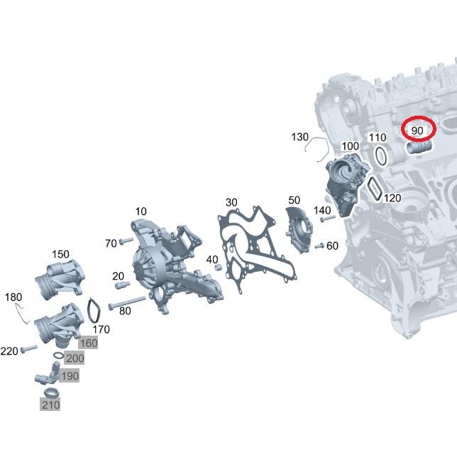 Mercedes-Benz ベンツ クーラントパイプ ウォーターパイプ M276エンジン用 2762030102 純正品 : Bay side ...