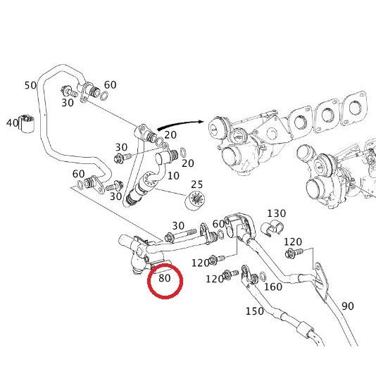 Mercedes-Benz ベンツ ウォーターパイプ M278 M157 エンジン用 2782000100 2782001400 純正 ...
