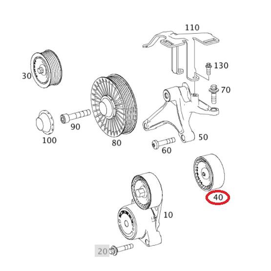 Mercedes-Benz ベンツ アイドラープーリー ガイドプーリー M157 M278 エンジン等 2782020619 優良品 ...