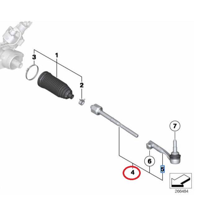 BMW タイロッドASSY ラックエンド 左側 E81 E87 E88 E82 E90 E93 E92 E91 E84 E89 32106765235 LEMFORDER製 : Bay ...