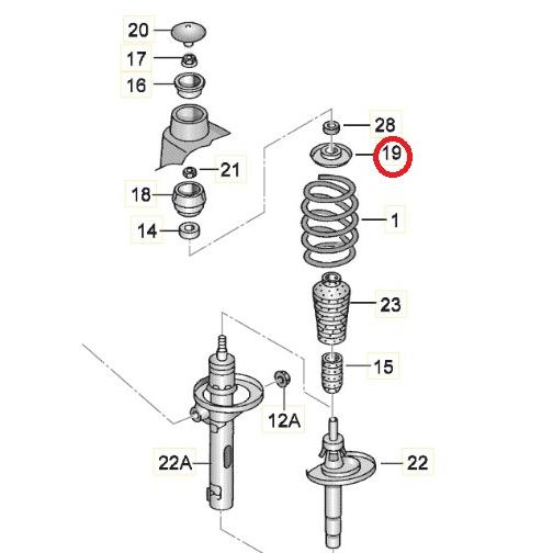 フォルクスワーゲン VW アウディ フロント スプリングディスク スプリングシ―ト TT ボーラ ゴルフ4 ルポ ニュービートル ポロ ...