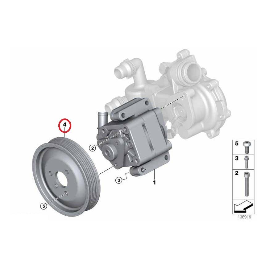 BMW パワステポンプ ウォーターポンプ プーリー E87 E88 E90 E91 E60 E83 E84 等 32427500335 優良品 : Bay side parts - 通販 ...