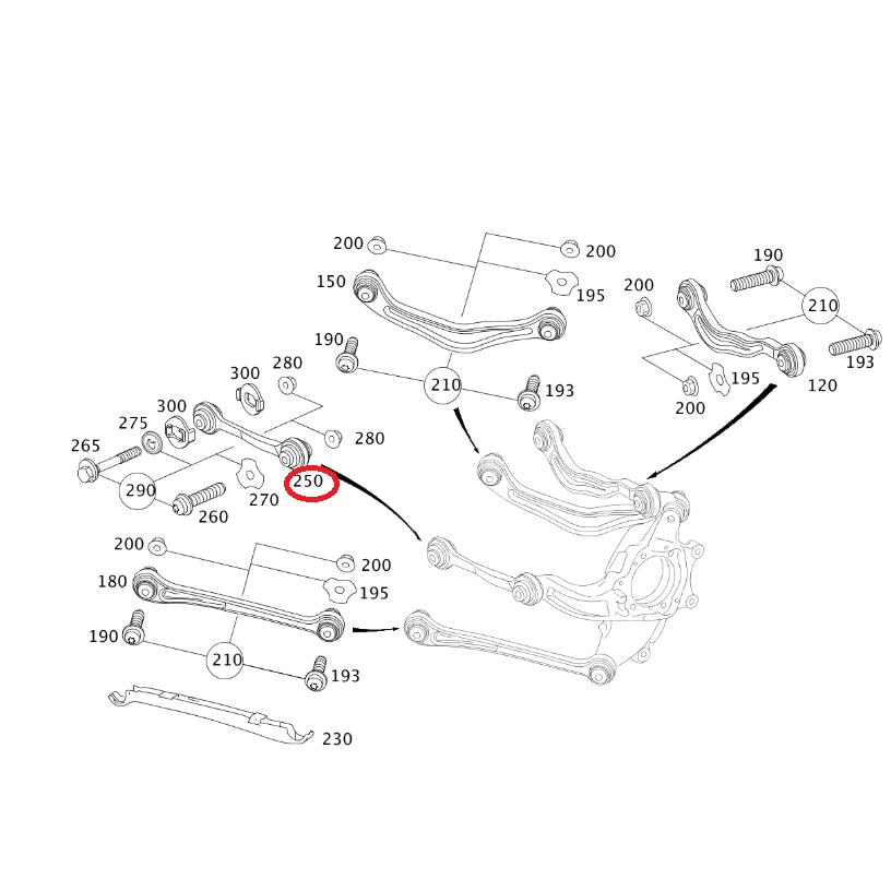 Mercedes-Benz ベンツ リタイロッド リア 左側 Sクラス W221 C216 2213501153 LEMFORDER製 ...