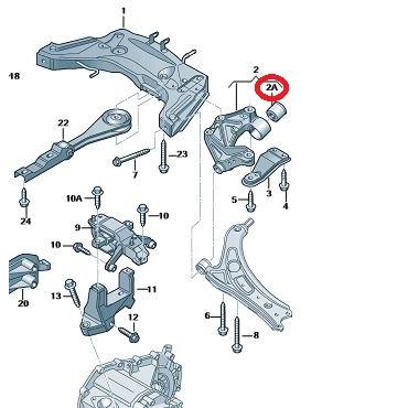 フォルクスワーゲン VW ポロ フロント ロアアーム ブッシュ 1K0407183A 1K0407183E 片側分 1個 左右共通 優良品 ...