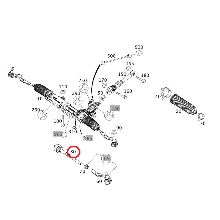 Mercedes-Benz ベンツ インナータイロッド ラックエンド 左右共通 Eクラス W212 2123302103 2123302000 ...