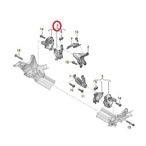 Audi アウディ エンジンマウント 1個 A4 A5 A6 A7 Q5 8R0199381C LEMFORDER製 : Bay side ...