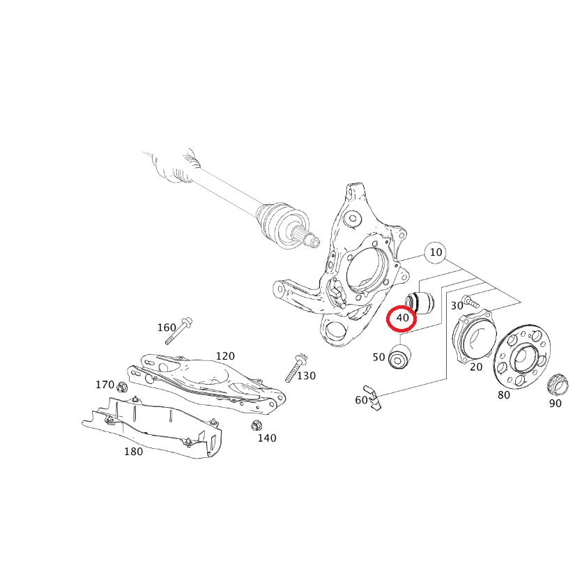 Mercedes-Benz ベンツ リア ロアアームボールジョイント 左右共通 片側分 1個 2313330227 2043520027 ...