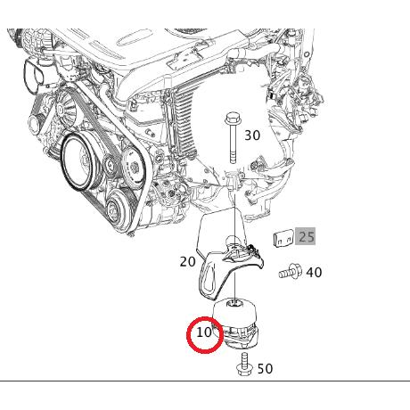 ベンツ エンジンマウント フロント 左右共通 片側分 Cクラス W204 CLS C218 X218 Eクラス W212 C207 ...