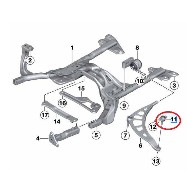 MINI ミニ フロント ロアボールジョイント 左右共通 片側分 R60 R61 31109803662 LEMFORDER製 : Bay ...