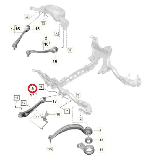 PORSCHE アウディ ポルシェ フロント ロアアーム 右側 A4 A5 A6 A7 Q5 マカン 8K0407152F ...