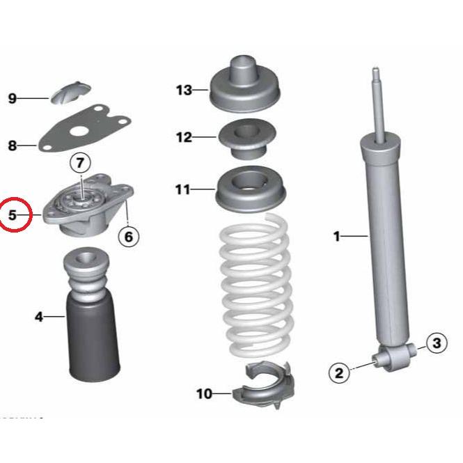 BMW リア ショックアッパーマウント F20 F21 F22 F23 F30 F31 F32 F36 F48 F39 等 片側分 ...
