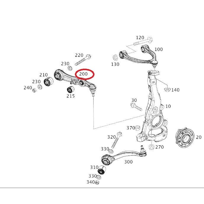 Mercedes-Benz ベンツ フロント ロアアーム コントロールアーム 左 W205 W213 W238 W257 2053306510 ...
