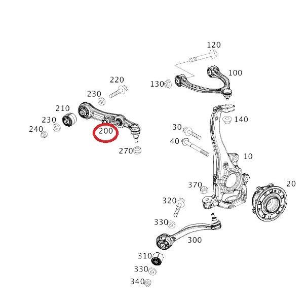 Mercedes-Benz ベンツ フロント ロアアーム コントロールアーム 右 W205 W213 W238 W257 2053306401 2053302207 LEMFORDER製 ...