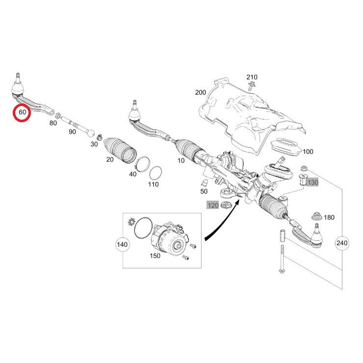 Mercedes-Benz ベンツ タイロッドエンド 左側 Aクラス W177 V177 CLA C118 X118 1773308500 ...