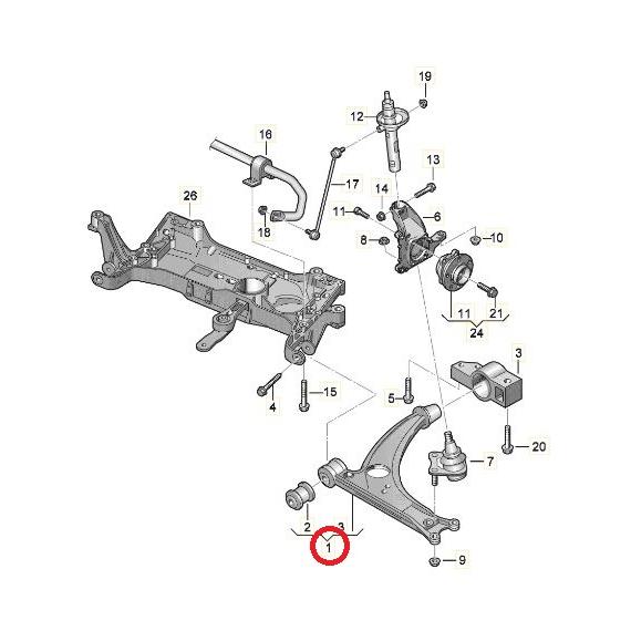 フォルクスワーゲン（Volkswagen） VW フロント ロアアーム コントロールアーム 右 パサート ティグアン CC 5N0407152 ...