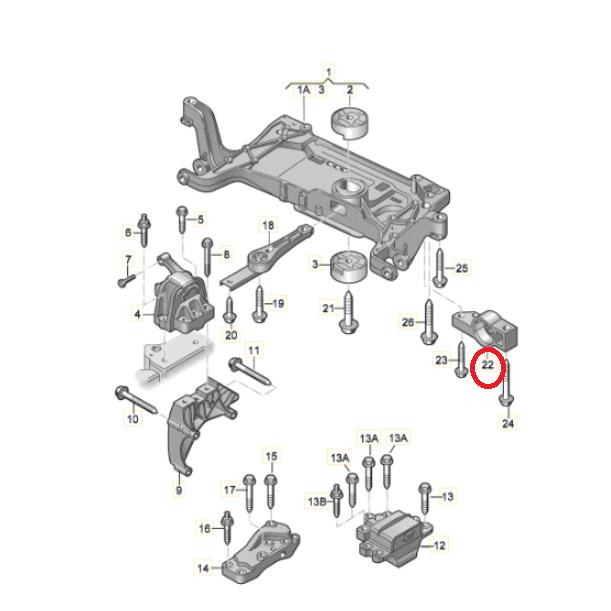 フォルクスワーゲン VW アウディ フロント ロアアームマウントブラケット 左右共通 片側分 Q3 パサート シャラン 3C0199231F ...