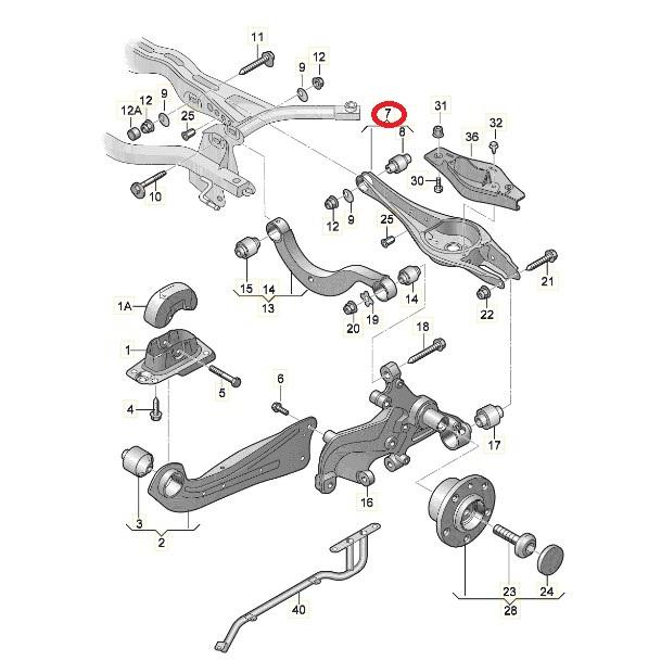 Audi VW アウディ リア コントロールアーム 1本 左右共通 A1 A3 Q2 TT ゴルフ7 5Q0505311J ...