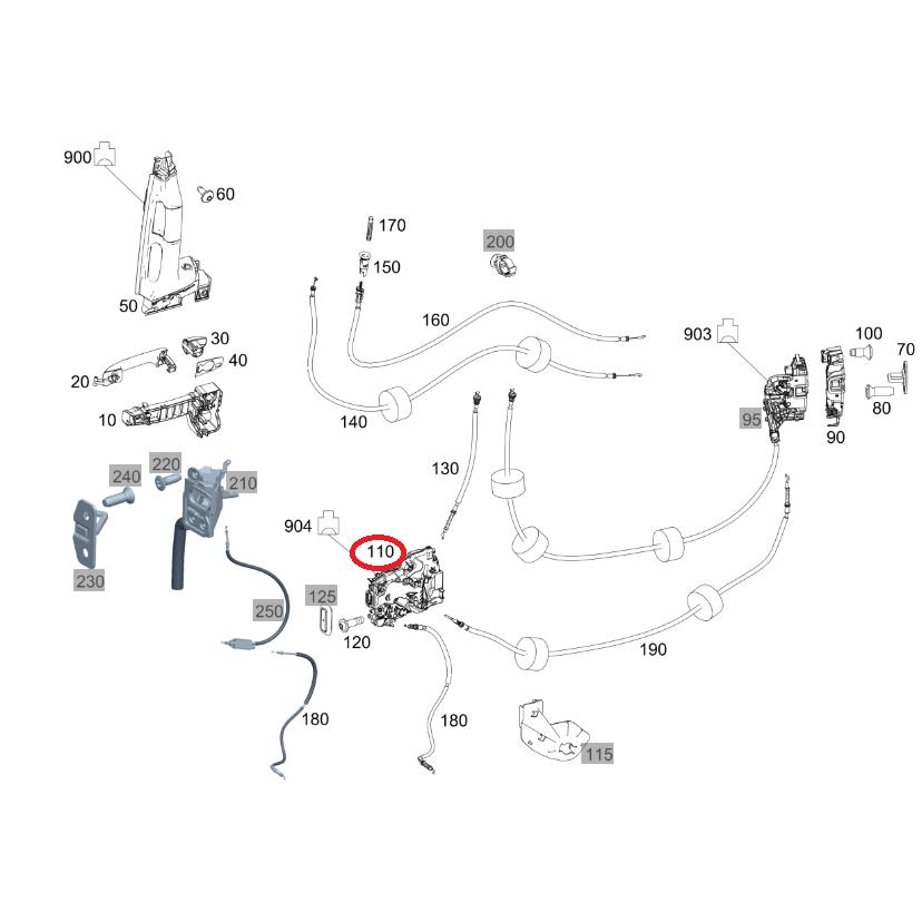 ベンツ リア ドアロック ASSY W447 左右共通 片側分 447730290228 4477302902 4477308401 純正 ...