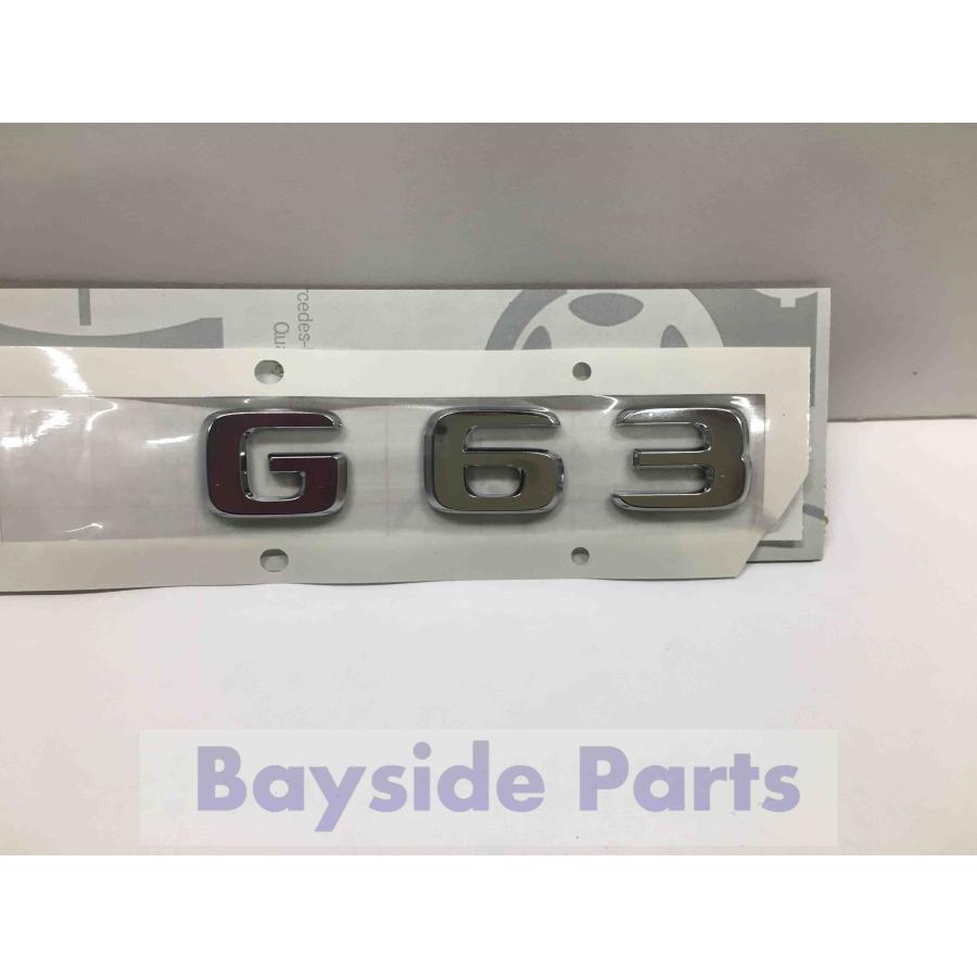 Mercedes-Benz ベンツ W463A Gクラス エンブレム シルバー「G63」 純正 4638172300 : Bay side ...