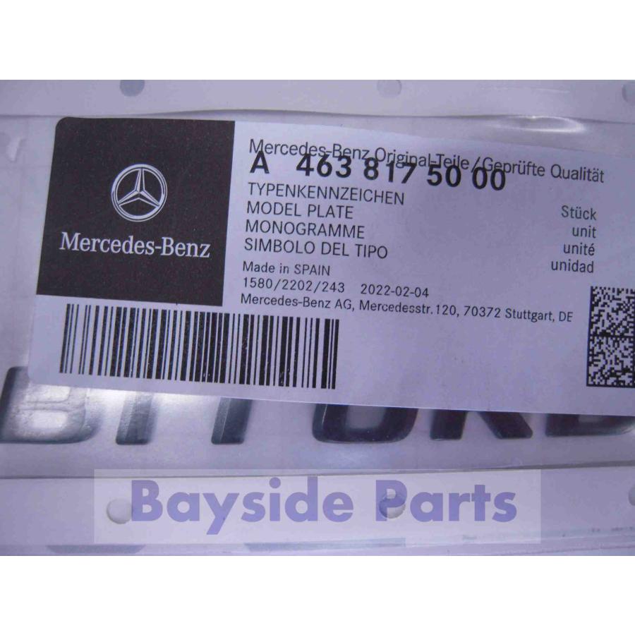 Mercedes-Benz 純正 ベンツ W463A Gクラス フロントフェンダーエンブレム ブラック「V8 BITURBO」AMG ナイト ...