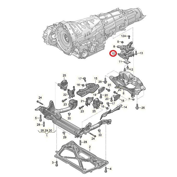 Audi アウディ トランスミッションマウント A6 A7 A8 Q7 4M0399153AE 4M0399153T 純正品 : Bay ...