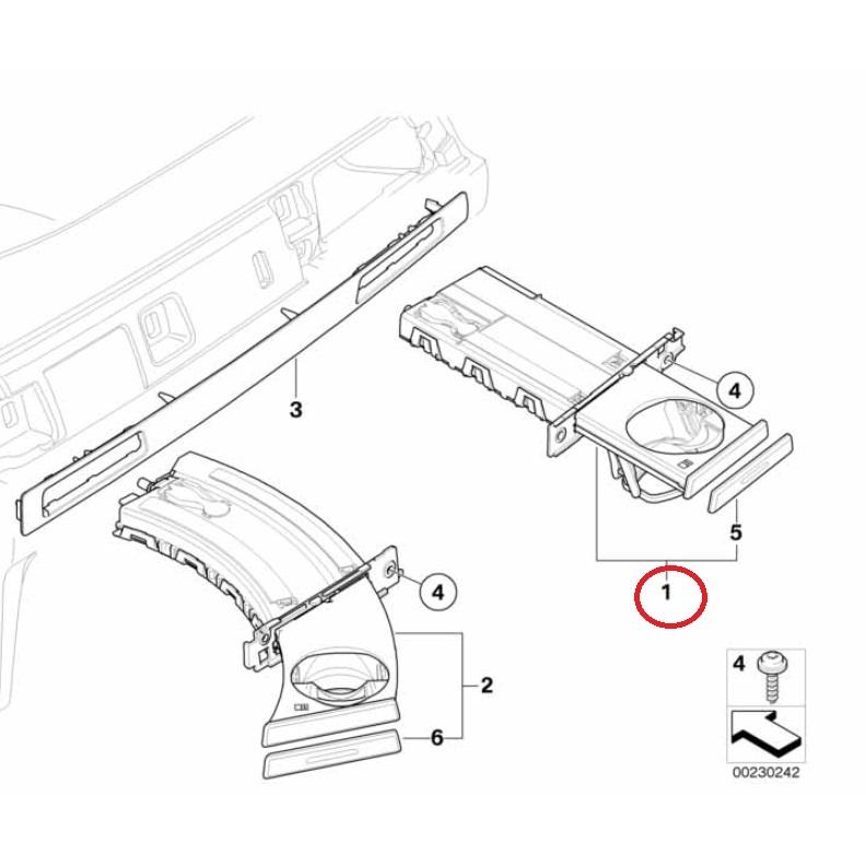 BMW 純正 3シリーズ E90 E91 E92 E93ドリンクホルダー カップホルダー 左端側 右ハンドル用 黒色 51459173470 ...