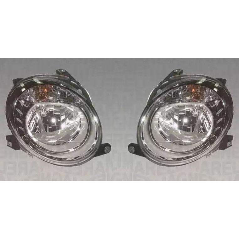 FIAT フィアット500 ヘッドライト 新品 左右セット 51795457/51795458 MAGNETI MARELLI製 : Bay ...