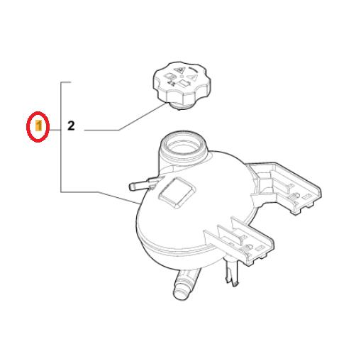 クライスラー・ジープ ジープ レネゲード フィアット 500X リザーブタンク ラジエターサブタンク 52052767 68327756AA ...