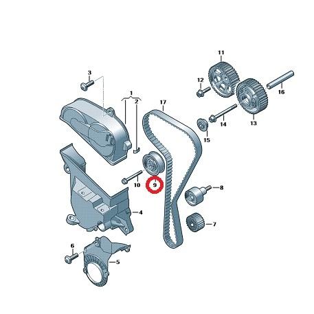 フォルクスワーゲン VW アウディ タイミングベルトテンショナーローラー リレーローラー ゴルフ7 ポロ パサート アップ A1 A3 等 ...