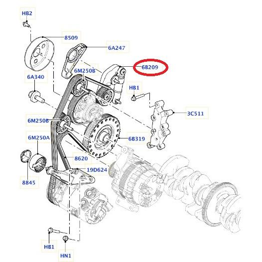 レンジローバー フリーランダー 2 L359 イヴォーク L538 ファンベルトテンショナー LR034128 LR028880 ...
