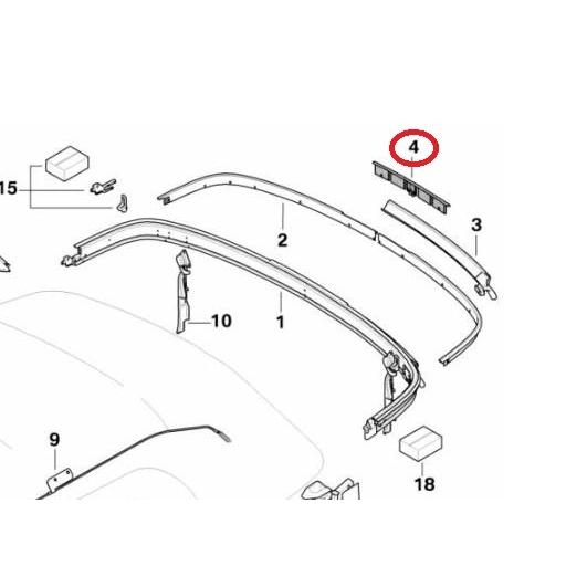 MINI ミニ R57 コンバーチブル ハイマウントストップランプ 赤 54342758124 純正 : Bay side parts ...