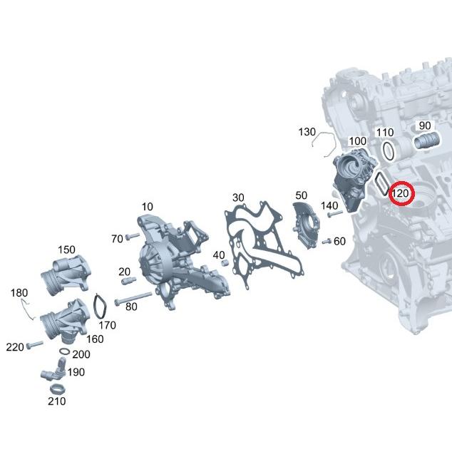 Mercedes-Benz ベンツ サーモスタットハウジング ガスケット 276201068064 2762010680 ELRING製 ...