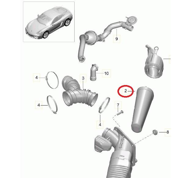 エアーフィルター エアーエレメント ポルシェ ボクスター ケイマン 98111013000 片側分 1個 純正品 :98111013000 ...