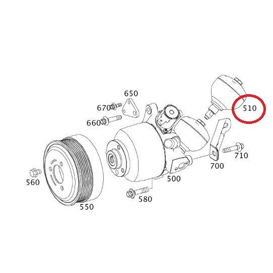 Mercedes-Benz ベンツ パワステポンプ ダンパー W221 W216 W222 R231 等 純正 0004660400 ...