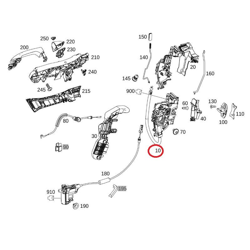 Mercedes-Benz ベンツ フロント左 ドアロックASSY W167 W213 W222 W292 0997200301 純正 ...