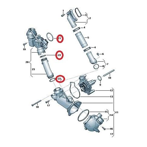 Audi（アウディ） オーリングキット A8 RS6 RS7 等 079198013 純正品 : Bay side parts - 通販 ...