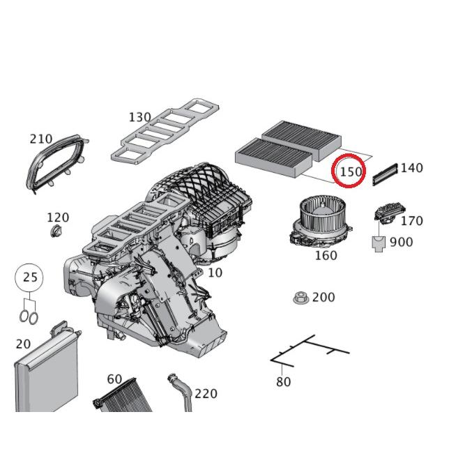 Mercedes-Benz ベンツ エアコンフィルター ダストフィルター キャビンフィルター 内気用 2個セット 1668300318 ...