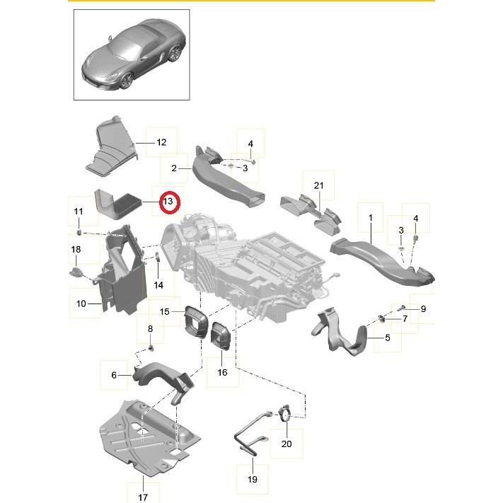 PORSCHE ポルシェ エアコンフィルター ダストフィルター キャビンフィルター 外気用 ボクスター ケイマン 911 等 ...