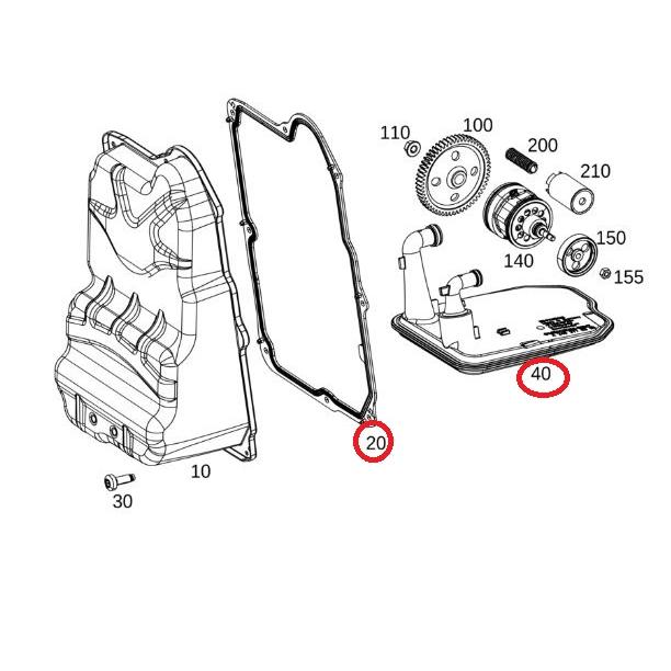 ベンツ ATオイルエレメント オイルフィルター オートマ オイルパンガスケット セット 2463772400 2463771400 ...