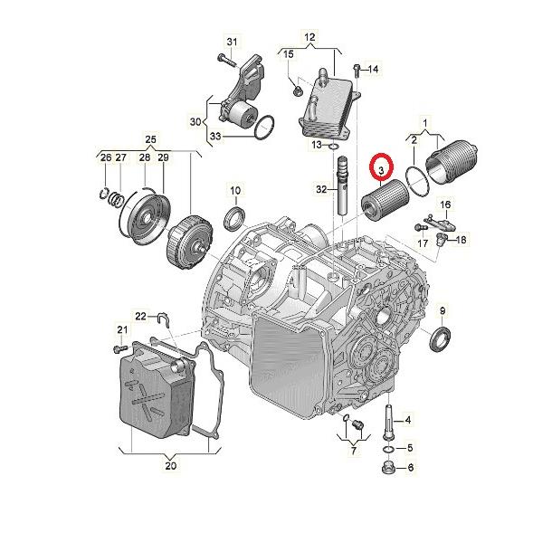 フォルクスワーゲン VW アウディ DSG AT オイルフィルター A1 A3 Q3 パサート ゴルフ8 0GC325183 ...