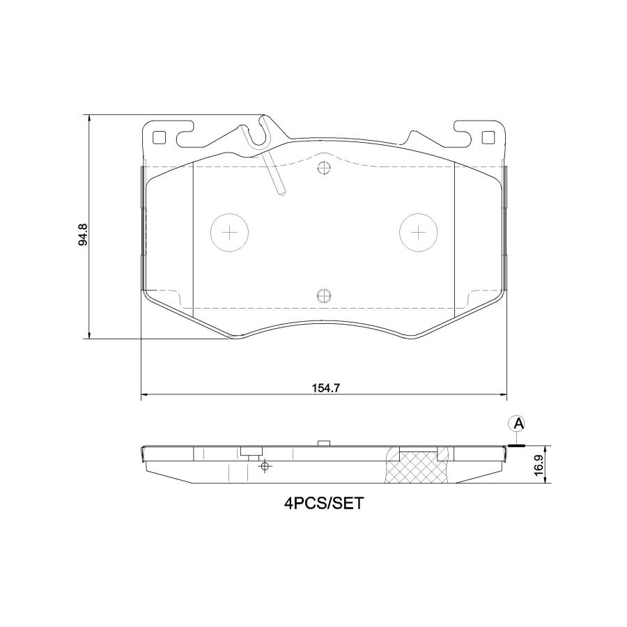 Mercedes-Benz 低ダスト ブレンボ セラミック フロント ブレーキパッド ベンツ W177 AMG A35 A45 C118 ...