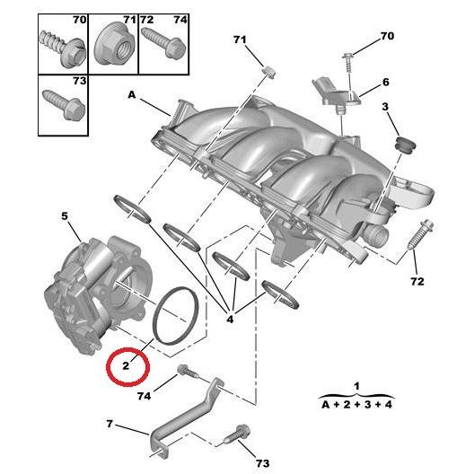 PEUGEOT プジョー シトロエン スロットルボディ ガスケット パッキン 0348S7 902820 優良品 : Bay side ...