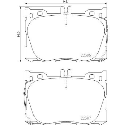 Mercedes-Benz 低ダスト HELLA PAGID シルベラミック ブレーキパッド W205 W213 C238 X253 等 ...