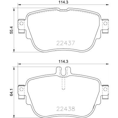 Mercedes-Benz HELLA PAGID 低ダスト ブレーキパッド リア ベンツ CLS C257 Eクラス W213 A238 ...